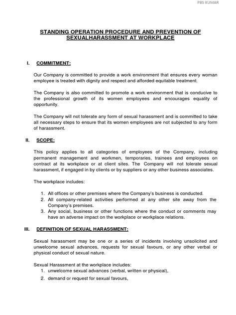 Workplace Sexual Harassment Policy Pdf Sexual Harassment Human Rights
