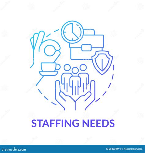 Staffing Needs Blue Gradient Concept Icon Stock Vector Illustration