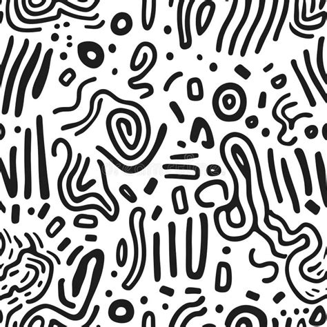 Creative Abstract Squiggle Style Drawing Background Stock Illustration