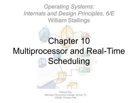 Multiprocessor And Real Time Scheduling Os Principles
