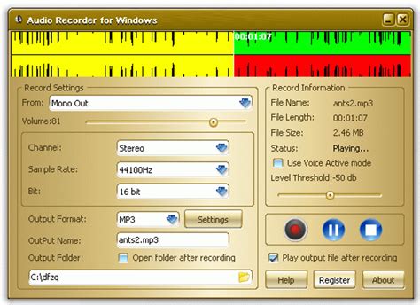 Audio Recorder For Windows Windows Download