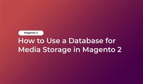 How To Use A Database For Media Storage In Magento 2 HiddenTechies