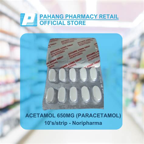 Acetamol 650mg Paracetamol 10sstrip Noripharma Lazada