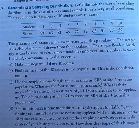 [answered] Samplin 7 Generating A Sampling Distribution Let S Kunduz