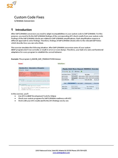 Custom Code Fixes S4hana Conversion Pdf Menu Computing