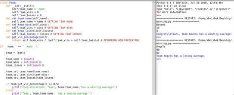 Solved ﻿ Complete The Team Class Implementation For The Instance