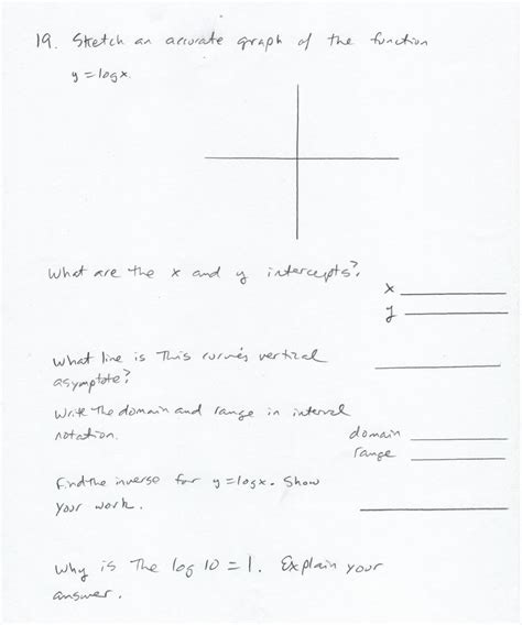 solved 19 sketch an accurate graph of the function y logx