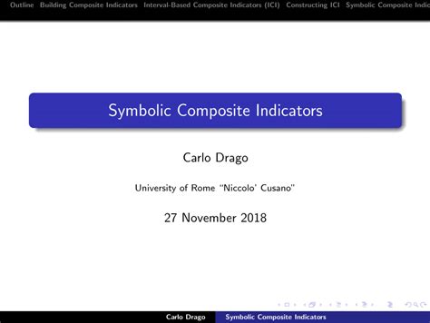 Pdf Symbolic Composite Indicators