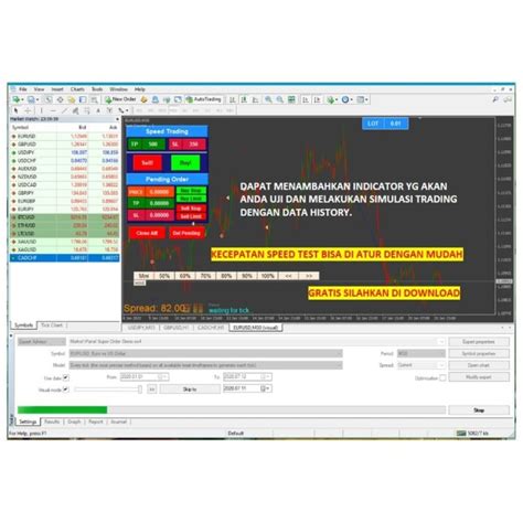 Jual Free Strategy Tester Indicator Mt4 Kontrol Speed Trading