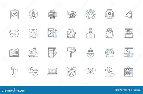 Strategic Maneuver Line Icons Collection Tactic Strategy Maneuver