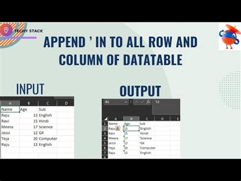 Append In To All Row And Column Of Datatable Solution No