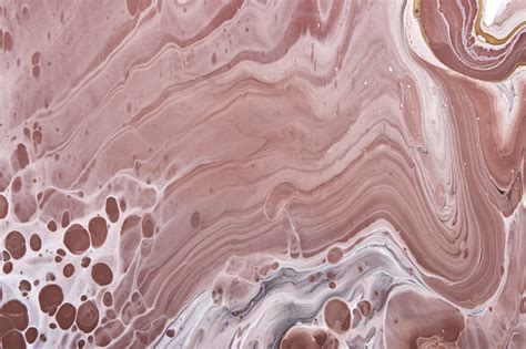 아크릴 유체 예술 갈색 베이지 색의 파도와 곡선 추상 대리석 배경 또는 텍스처 0명에 대한 스톡 사진 및 기타 이미지 0명 갈색 개성 개념 Istock