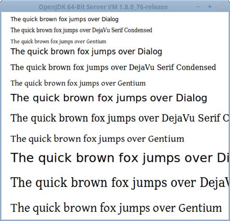 Java A Method Of Getting A Linux Jdk Tarball With Freetype Like Font