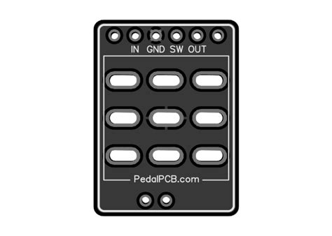 Pedal Pcb Valaistu 3pdt Breakout Board Yksivärinen