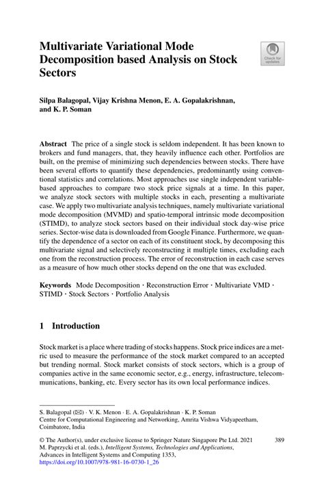 Pdf Multivariate Variational Mode Decomposition Based Analysis On