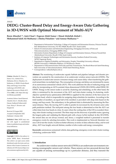 Pdf Dedg Cluster Based Delay And Energy Aware Data Gathering In 3d