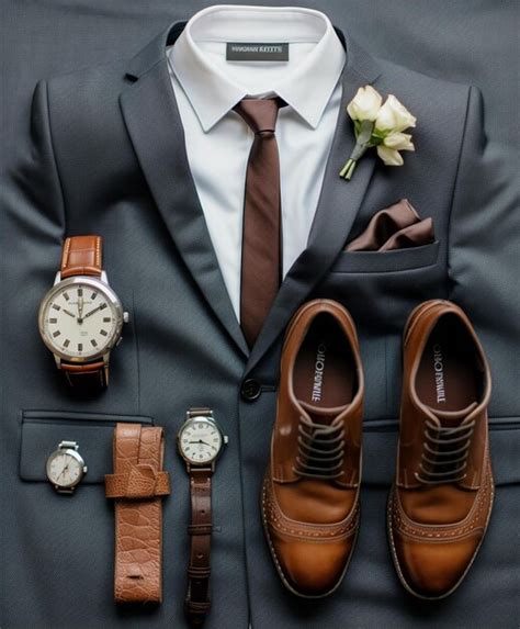 Premium Photo Elegance Captured A Grooms Wedding Day Details