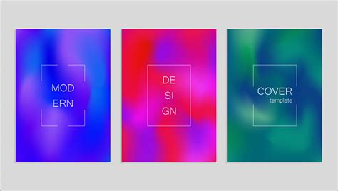 최소한의 추상 벡터 푸이드 커버 디자인 템플릿 홀로그래피 그라데이션 배경입니다 플래카드 배너 전단지 프리젠 테이션 및 보고서에 대한 벡터 템플릿 0명에 대한 스톡 벡터 아트