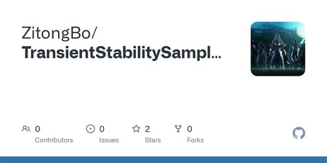 GitHub ZitongBo TransientStabilitySampleGenerator