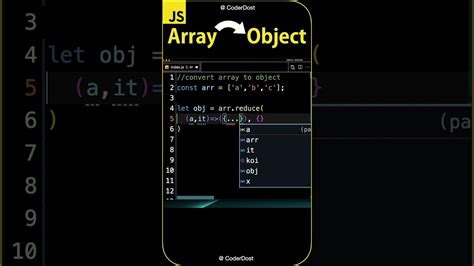 Convert Array To Object In Javascript Javascript Interview Questions