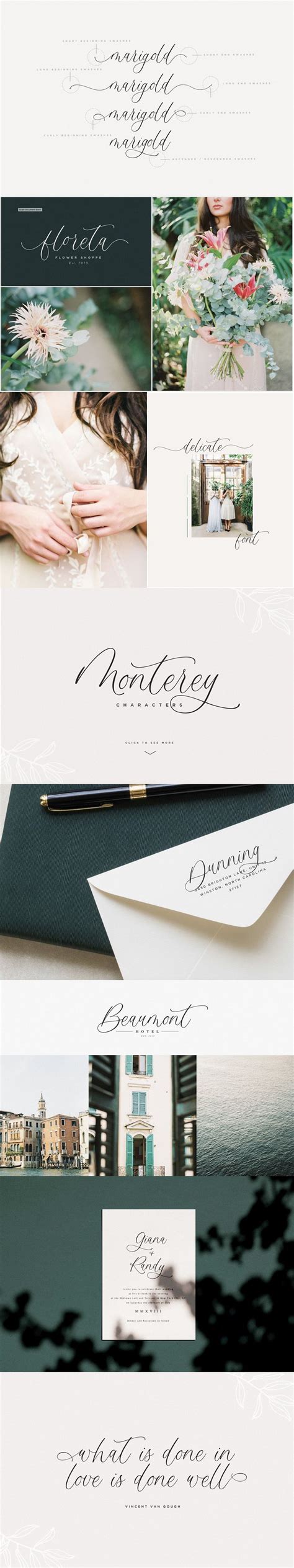 Monterey Script Font Script Fonts Business Card Design Card Design