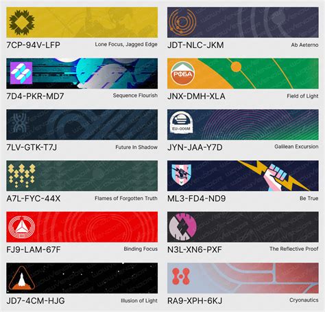 Destiny Emblem Codes