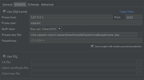 Django Pycharm Ssh Auth Fail When Connecting To Vagrant Postgres Db