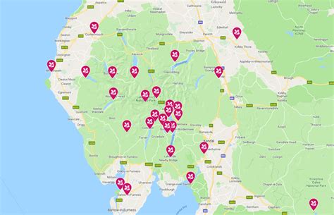 Lake District National Park Map Lake District National Park Wall Map