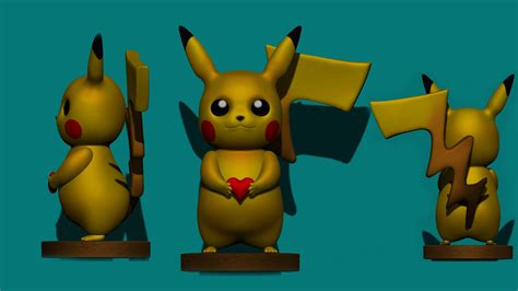 Stl File Pokemon Pikachu・3d Printable Model To Download・cults