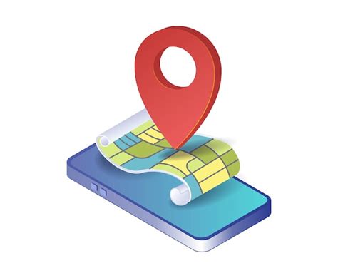 Premium Vector Map Application On Smartphone