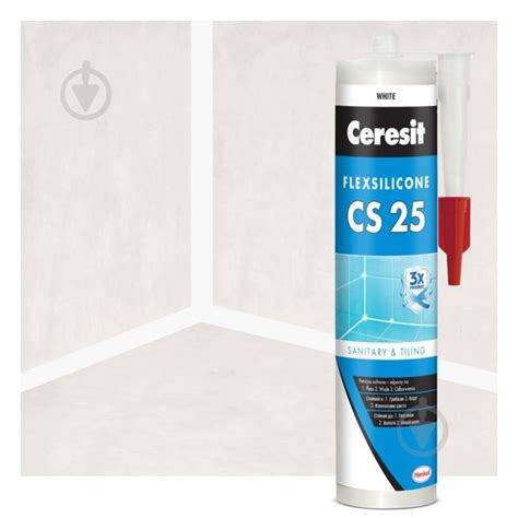 ᐉ Герметик силіконовий Ceresit SILICOFLEXX CS 25 білий 280 мл • Краща ...