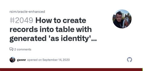 How To Create Records Into Table With Generated As Identity Primary Key Issue Rsim