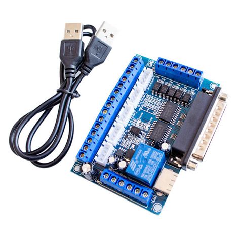 5 Axis Cnc Interface Adapter Breakout Board Stepper Motor Driver Mach3 Motor Controller With