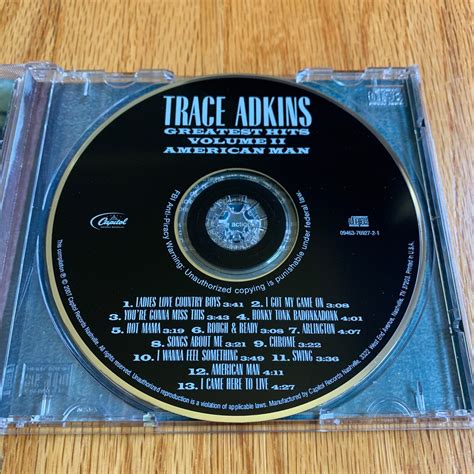 Trace Adkins Greatest Hits Volume Ii Cd Capitol 2007 Ebay