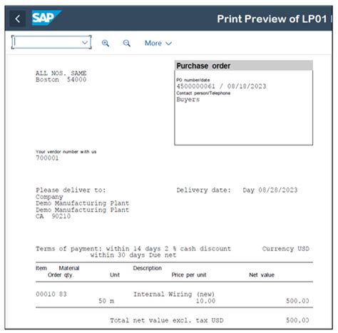 Creating A Purchase Order In Sap S4hana