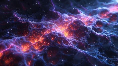 Futuristic Neural Network Visualization Premium Ai Generated Image