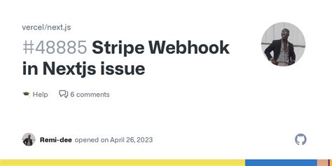stripe webhook in nextjs issue · vercel next js · discussion 48885