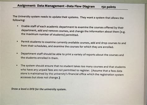 solved assignment data management data flow dlagram 150