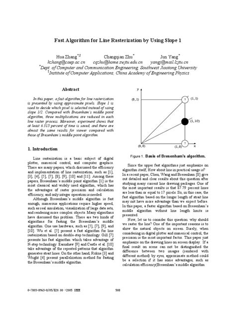Fast Algorithm For Line Rasterization By Using Slope 1 Pdf