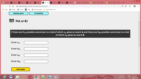 How To Calculate And Solve For P A Or B Probability