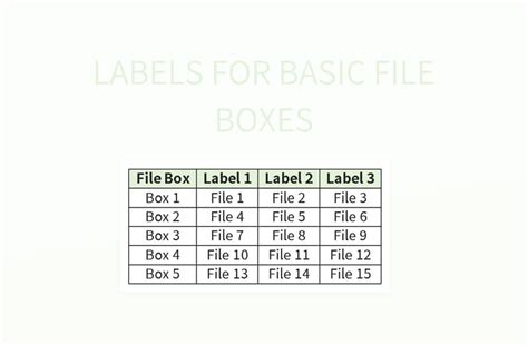 Free File Labels Templates For Google Sheets And Microsoft Excel Slidesdocs