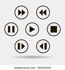 Media Player Control Button Stock Vector Royalty Free Shutterstock