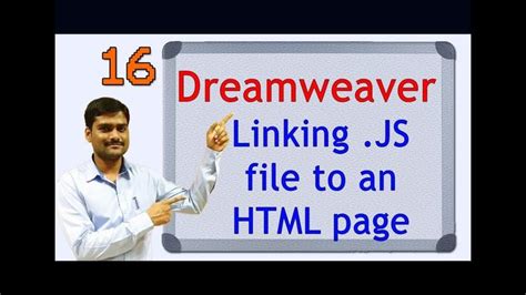 Dreamweaver Tutorial 16 How To Link Javascript File To Html Page