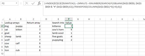 Excel Search Multiple Columns For Text Contained Within Another