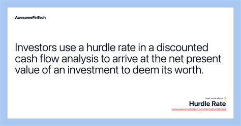 Hurdle Rate AwesomeFinTech Blog