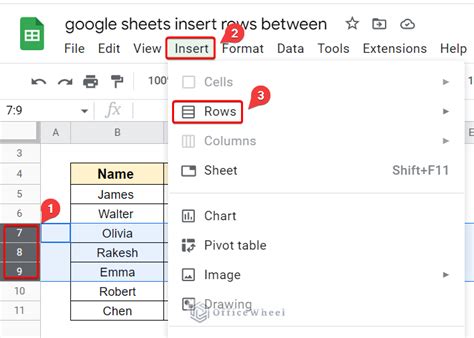 Insert Rows Between Other Rows In Google Sheets Easy Ways