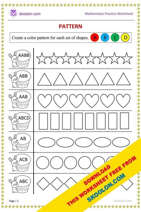 Free Printable Abc Pattern Worksheets Free Printables