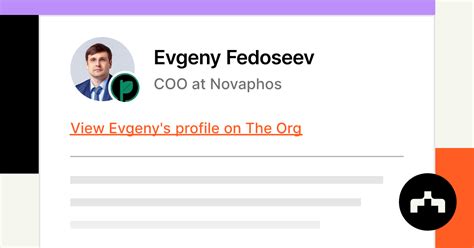 Evgeny Fedoseev Coo At Novaphos The Org
