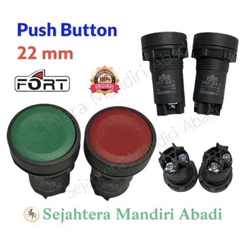 Jual Push Button Switch 22mm Fort Xb7 Hijau Atau Merah Shopee Indonesia