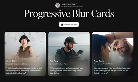 Progressive Blur Cards Figma